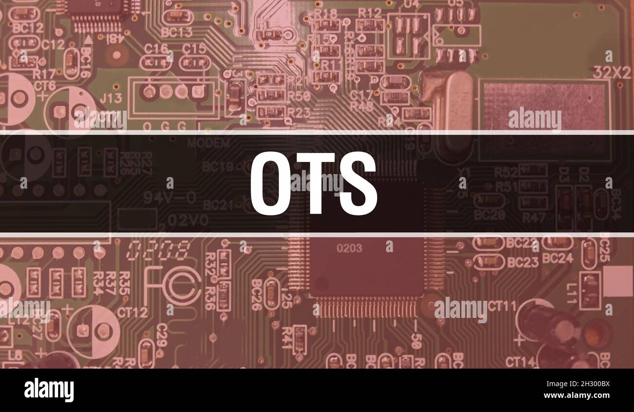OTS concept illustration using Computer Chip in Circuit Board. OTS ...