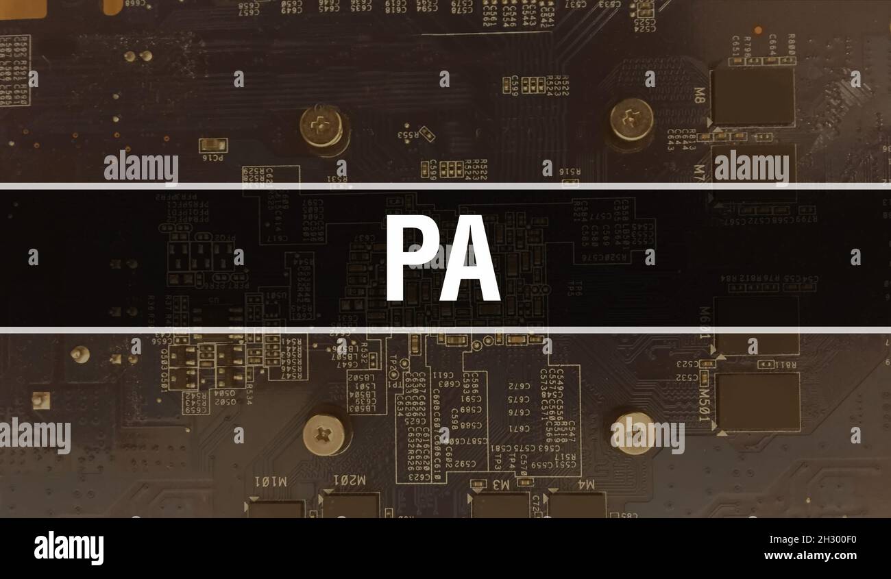 PA with Technology Motherboard Digital. PA and Computer Circuit Board ...