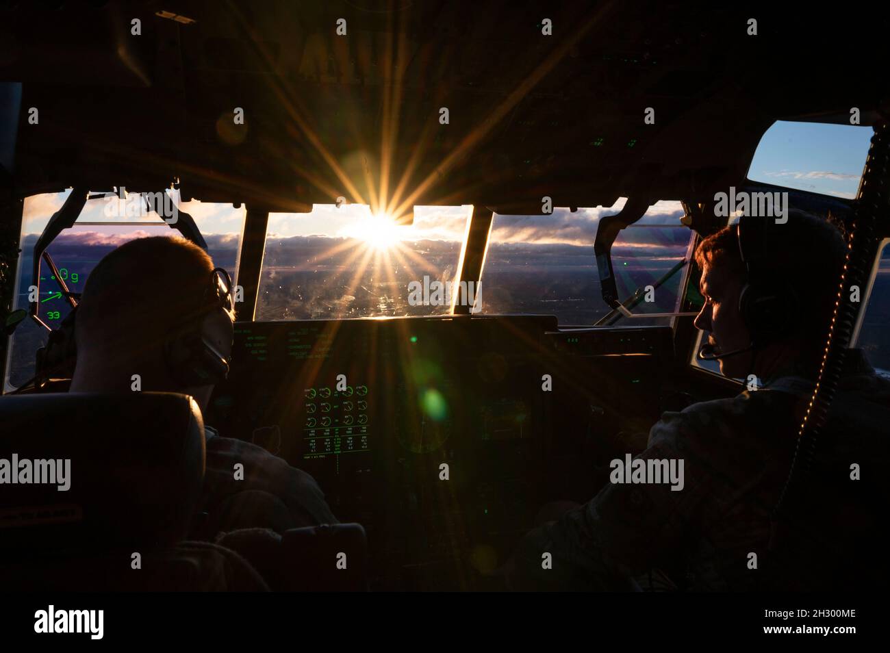 U.S. Air Force pilots with the 352d Special Operations Wing fly an MC ...