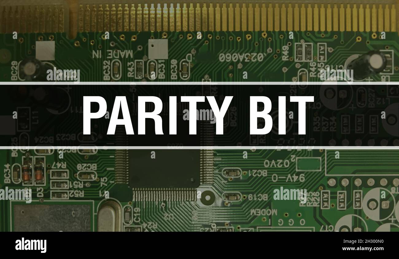 Parity Bit text written on Circuit Board Electronic abstract technology ...