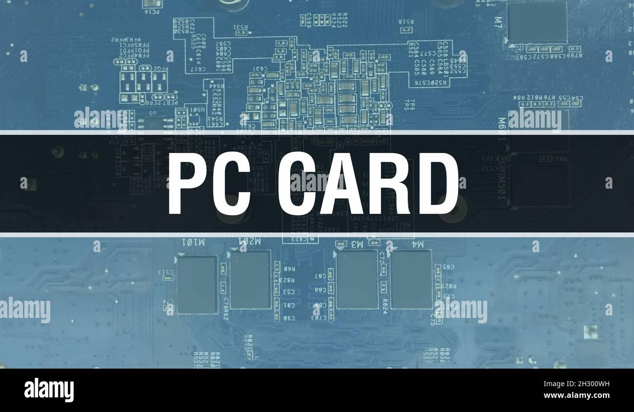 PC Card with Electronic Computer Hardware technology background. Abstract background with ...