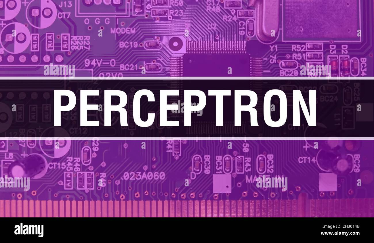Perceptron with Technology Motherboard Digital. Perceptron and Computer ...
