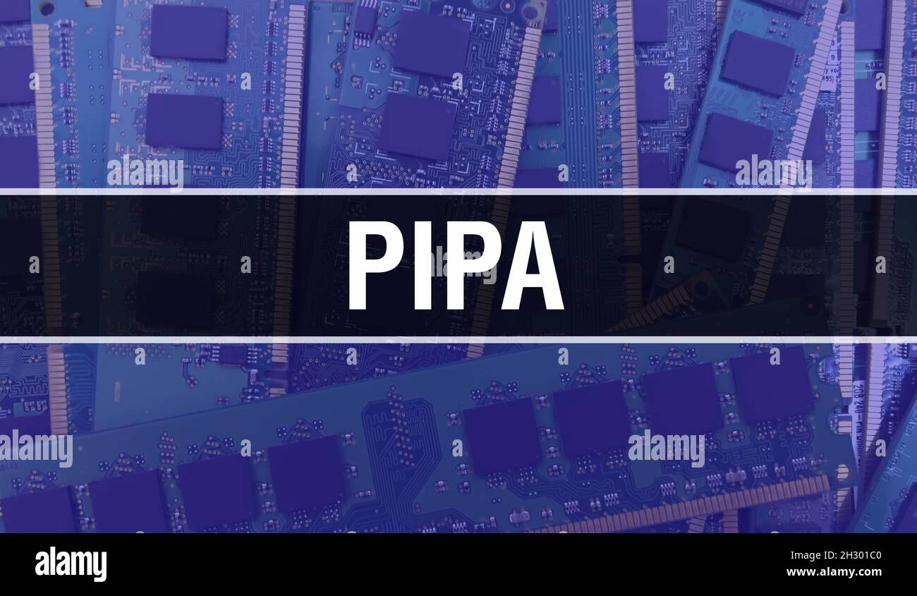 PIPA text written on Circuit Board Electronic abstract technology ...