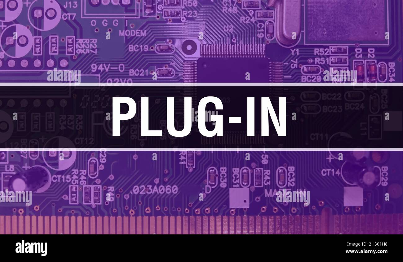 Plug-in with Technology Motherboard Digital. Plug-in and Computer ...