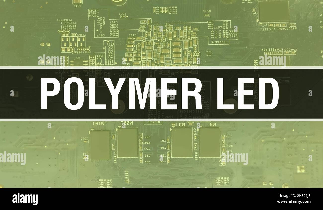 Polymer LED concept with Electronic Integrated Circuit on circuit board ...