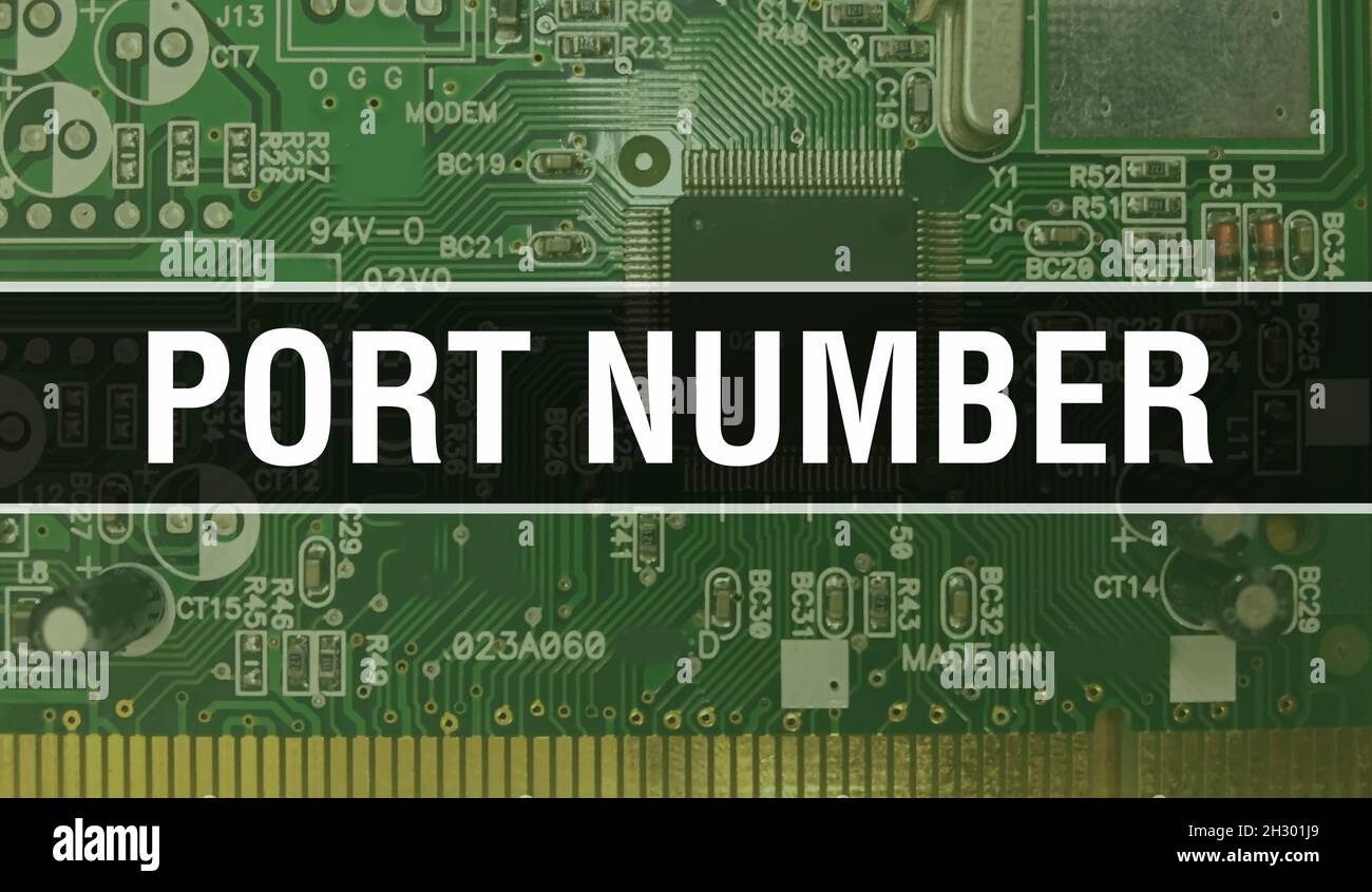 Port Number with Technology Motherboard Digital. Port Number and ...