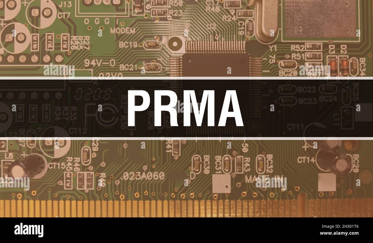 PRMA with Technology Motherboard Digital. PRMA and Computer Circuit ...