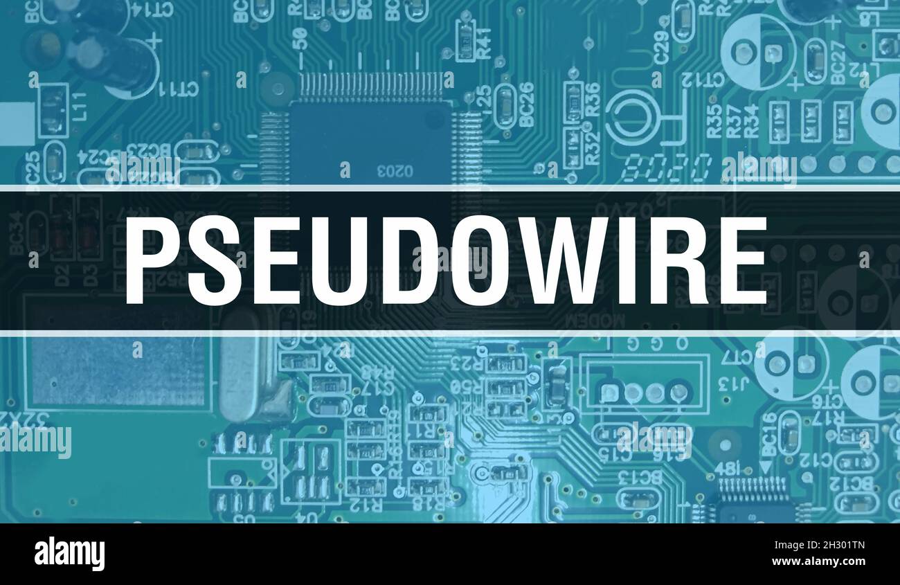 Pseudowire concept illustration using Computer Chip in Circuit Board ...