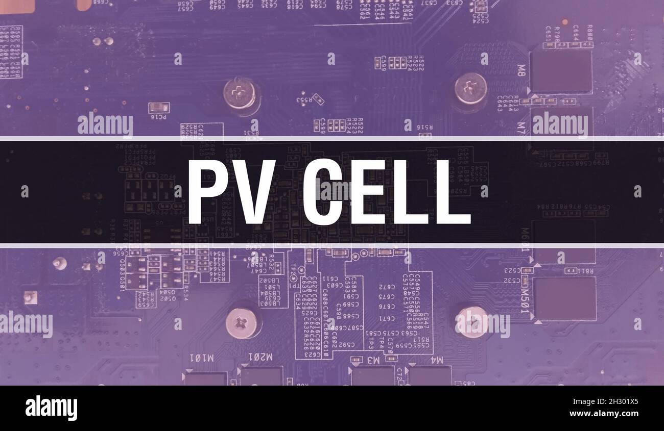 PV Cell with Electronic components on integrated circuit board ...