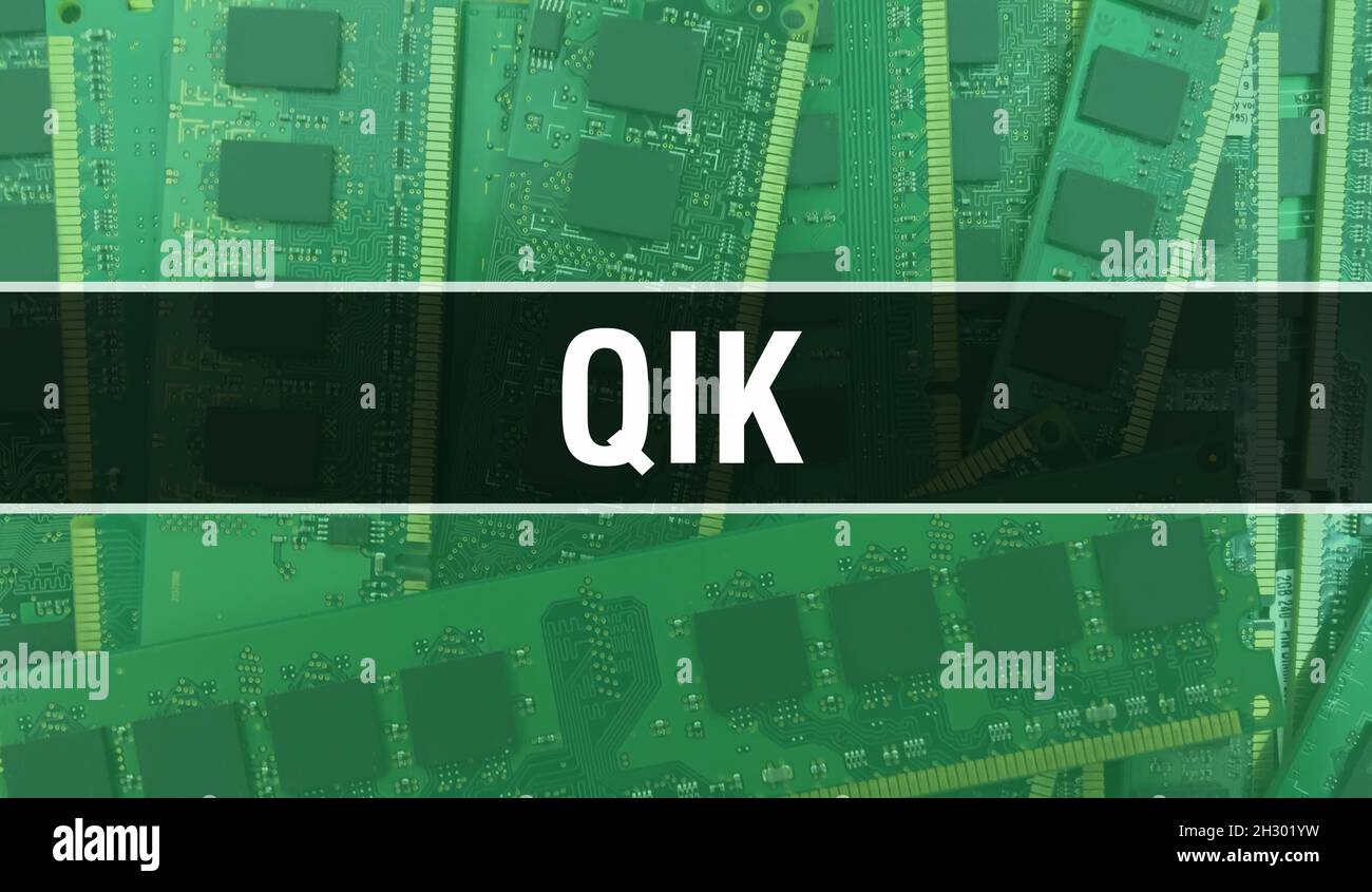 Qik Text Written On Circuit Board Electronic Abstract Technology