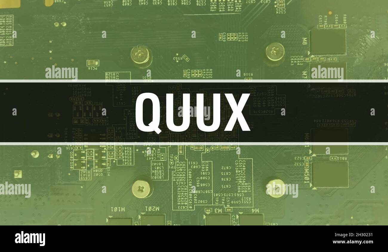 Quux with Electronic components on integrated circuit board Background ...