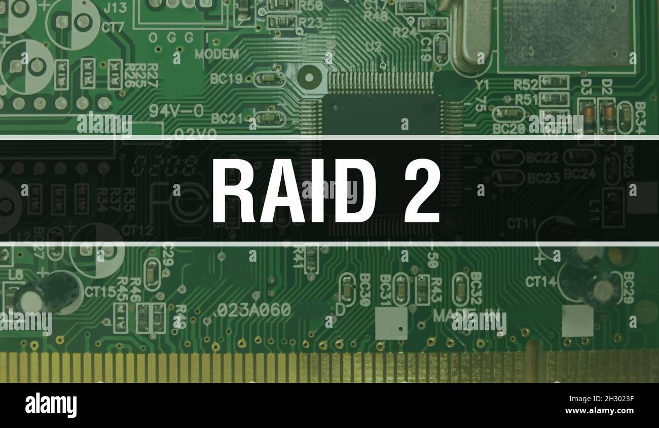 RAID 2 with Technology Motherboard Digital. RAID 2 and Computer Circuit ...