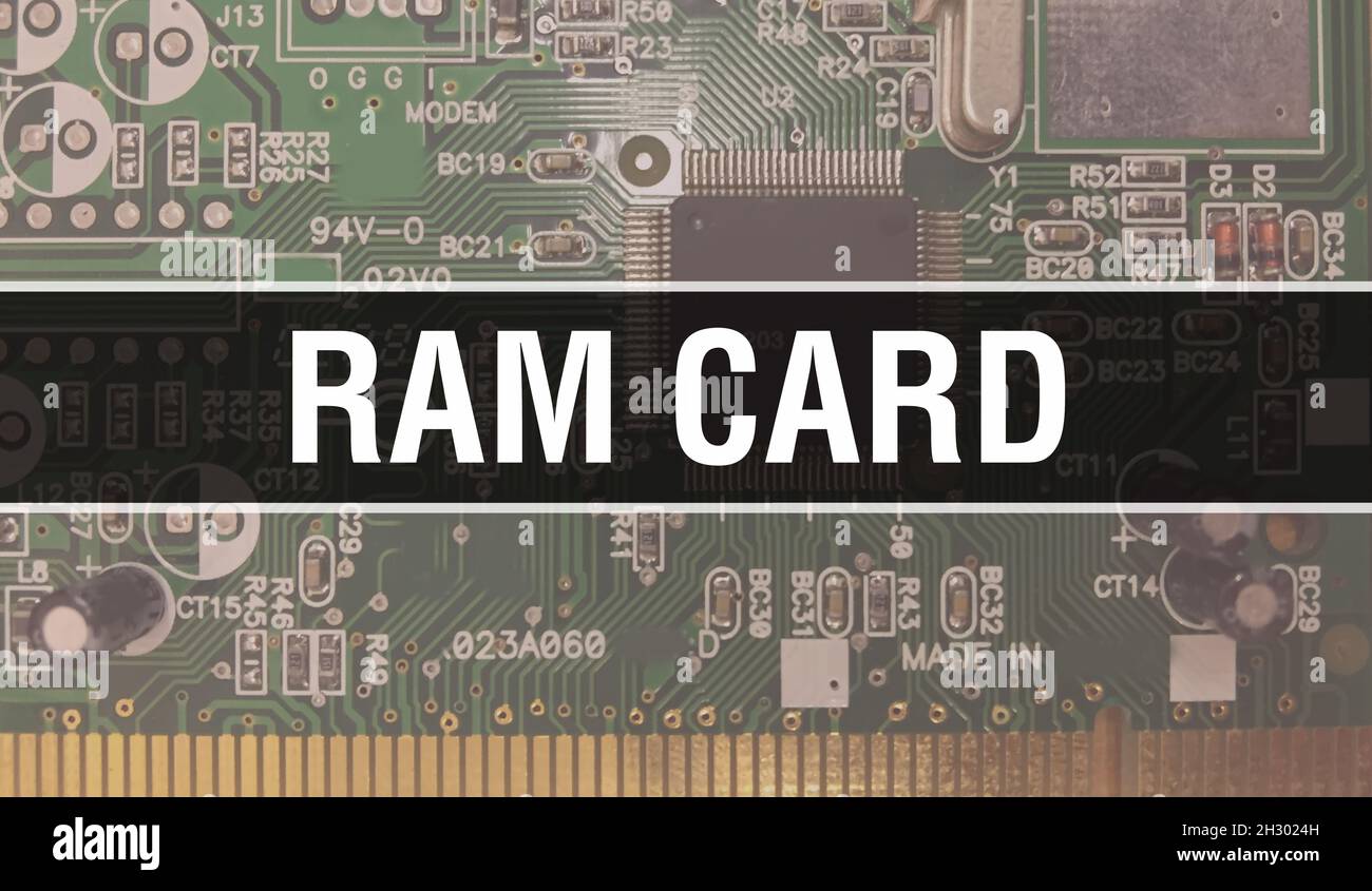 RAM Card with Technology Motherboard Digital. RAM Card and Computer ...