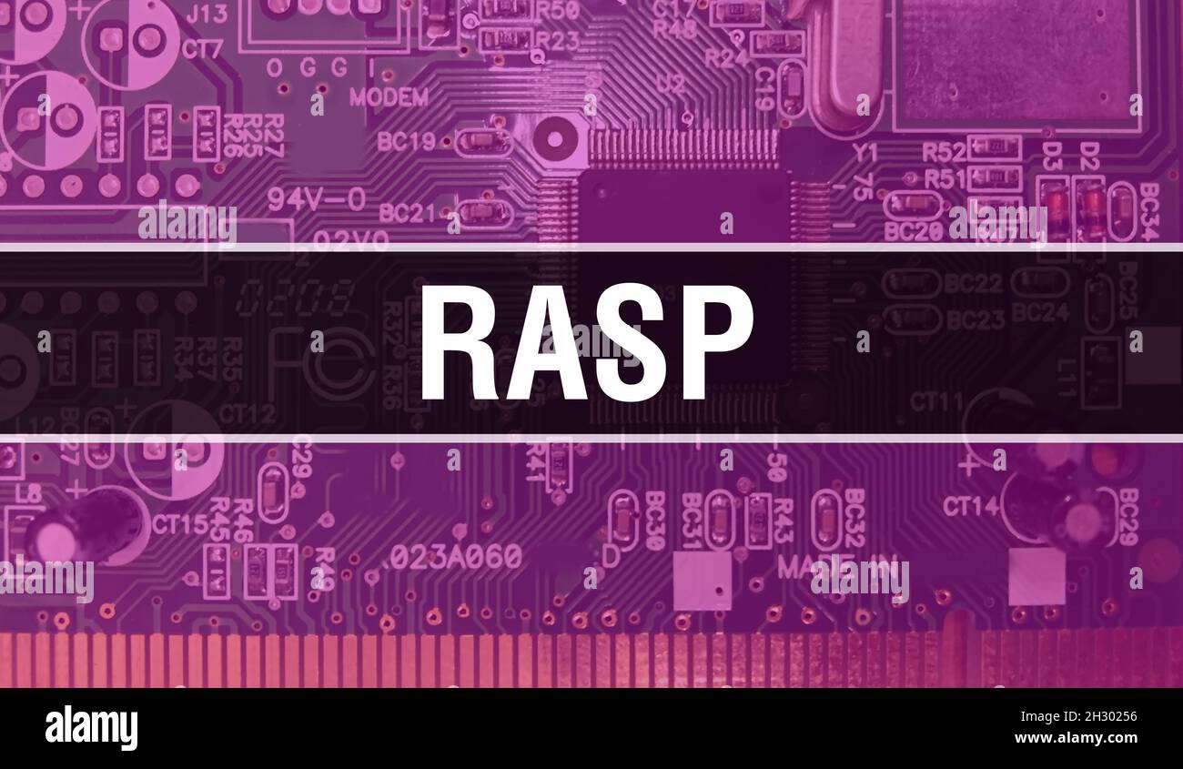 RASP with Technology Motherboard Digital. RASP and Computer Circuit ...