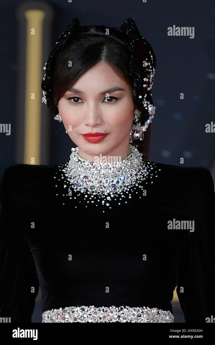 Rome, Italy - 24 Oct 2021, Gemma Chan attends the red carpet of the ...