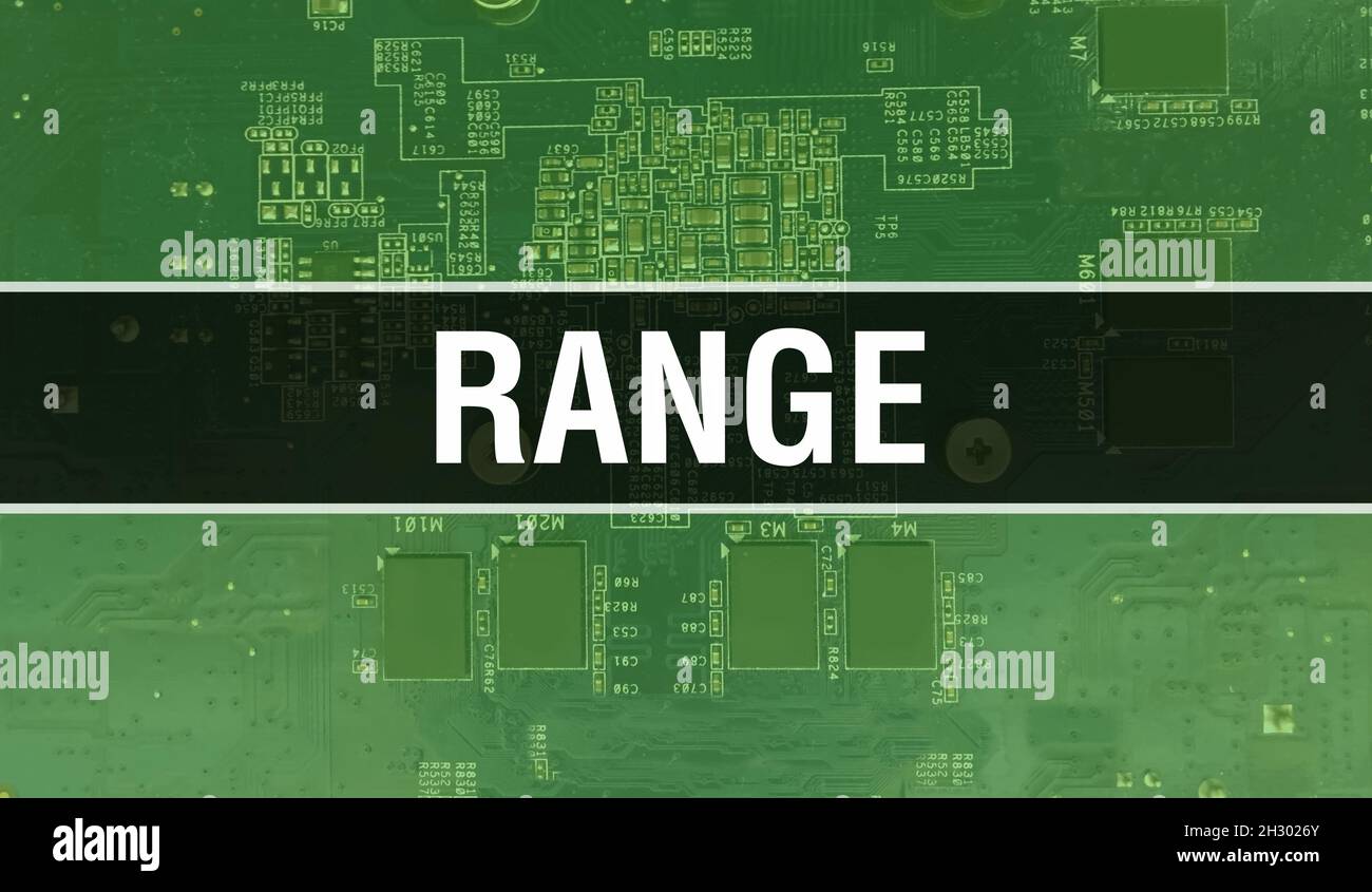 Range Concept With Electronic Integrated Circuit On Circuit Board Range With Computer Chip In