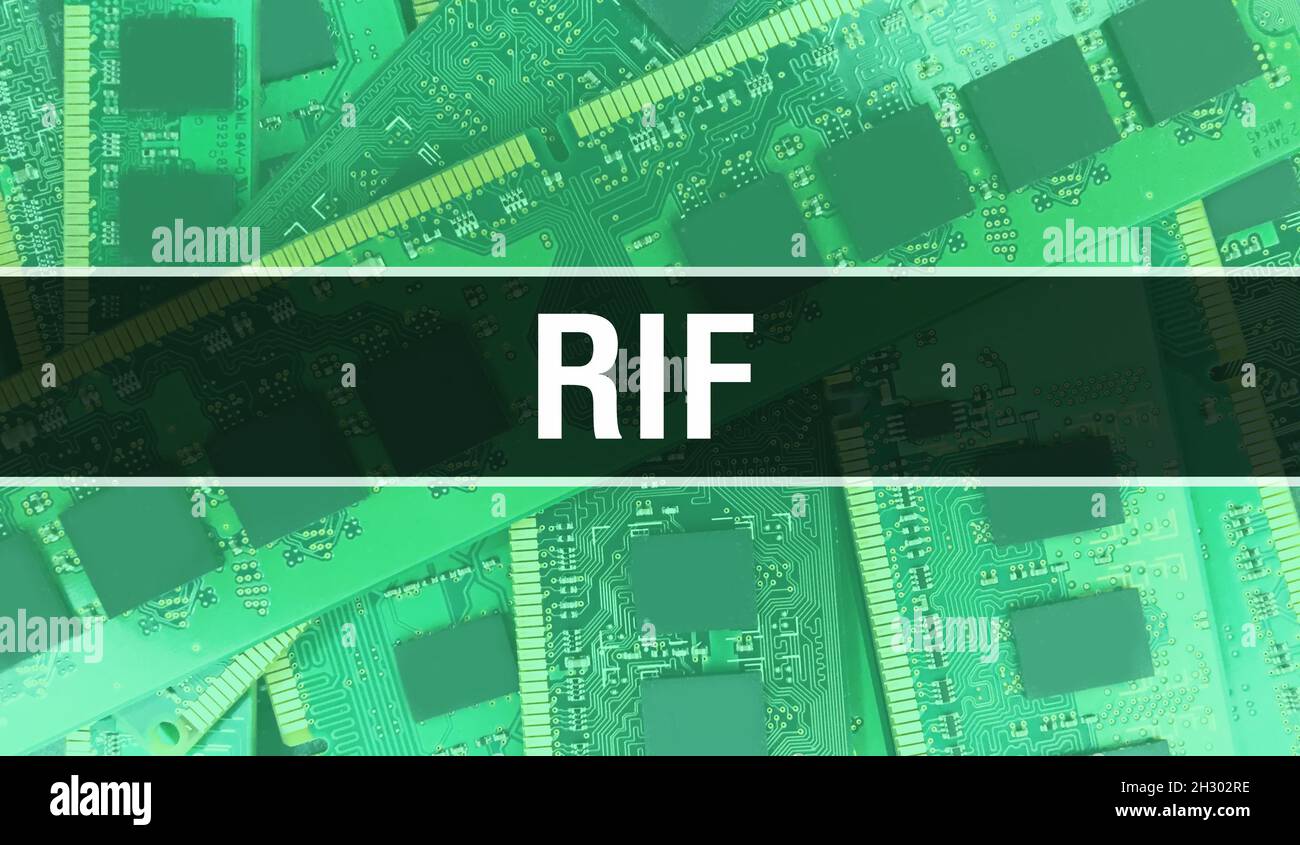 RIF concept with Electronic Integrated Circuit on circuit board. RIF ...