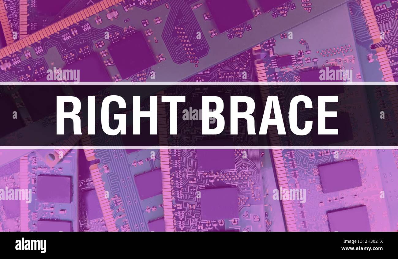 Right Brace with Technology Motherboard Digital. Right Brace and ...