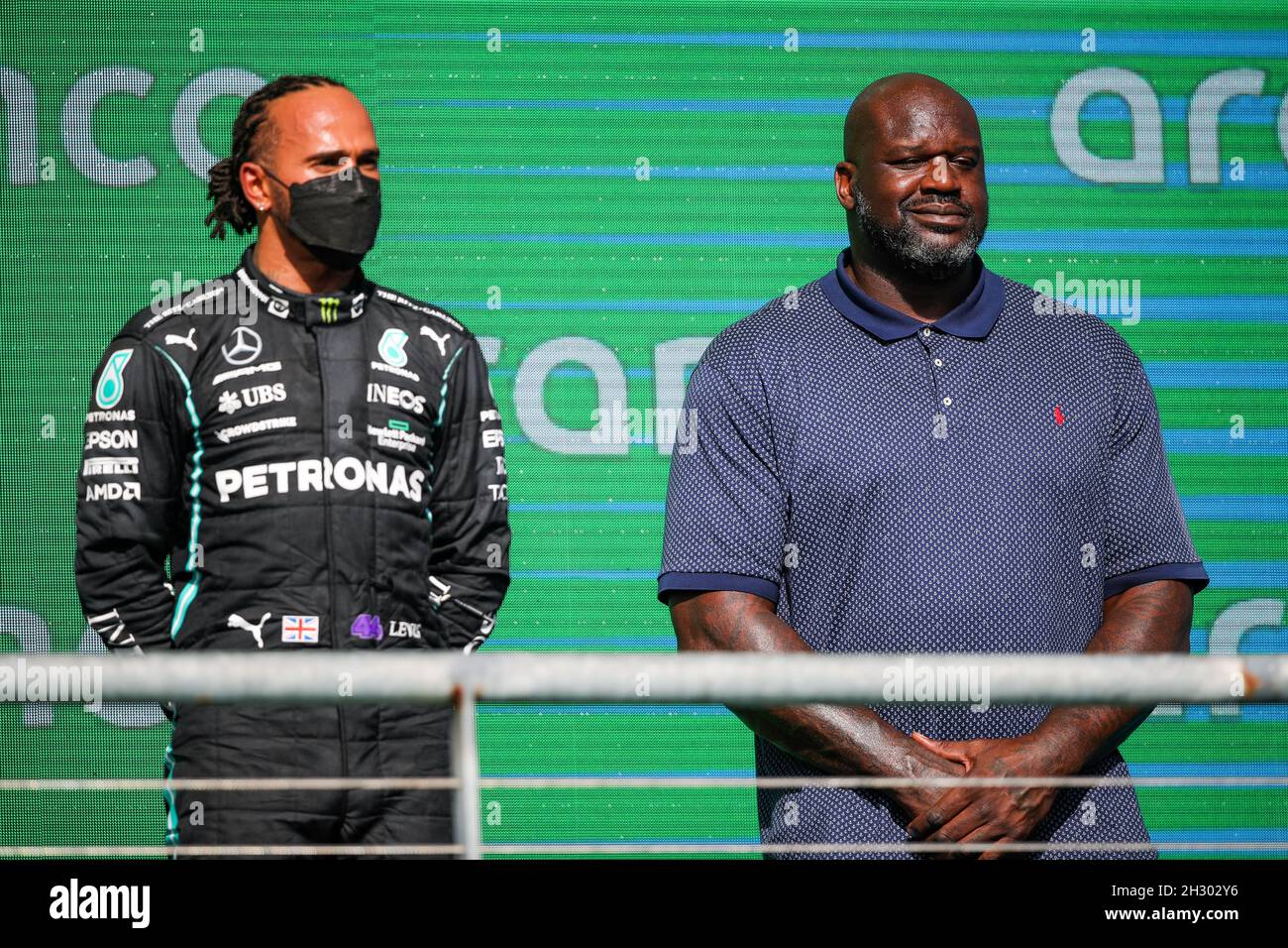 Austin, Texas, 24/10/2021, Podium: HAMILTON Lewis (gbr), Mercedes AMG ...