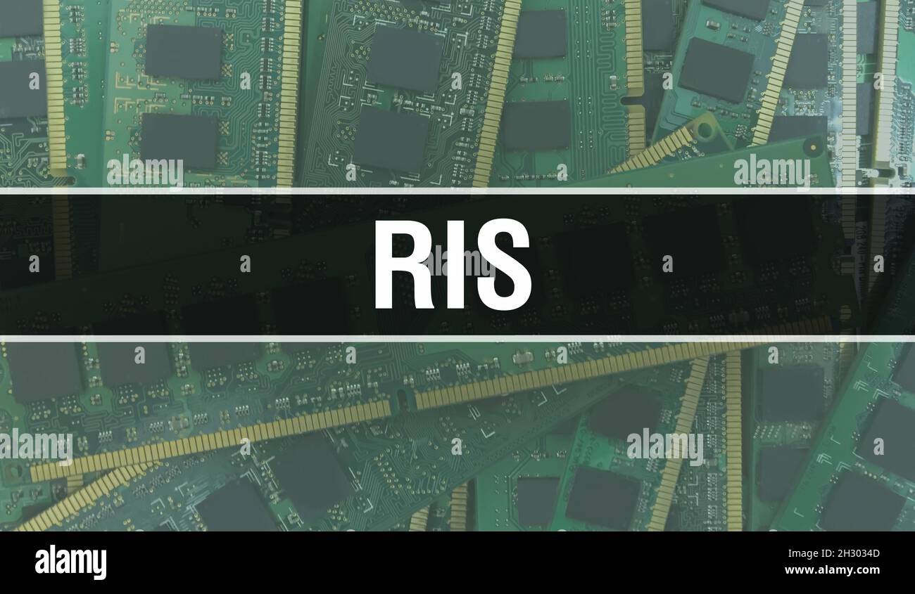 Ris With Electronic Computer Hardware Technology Background Abstract Background With Electronic
