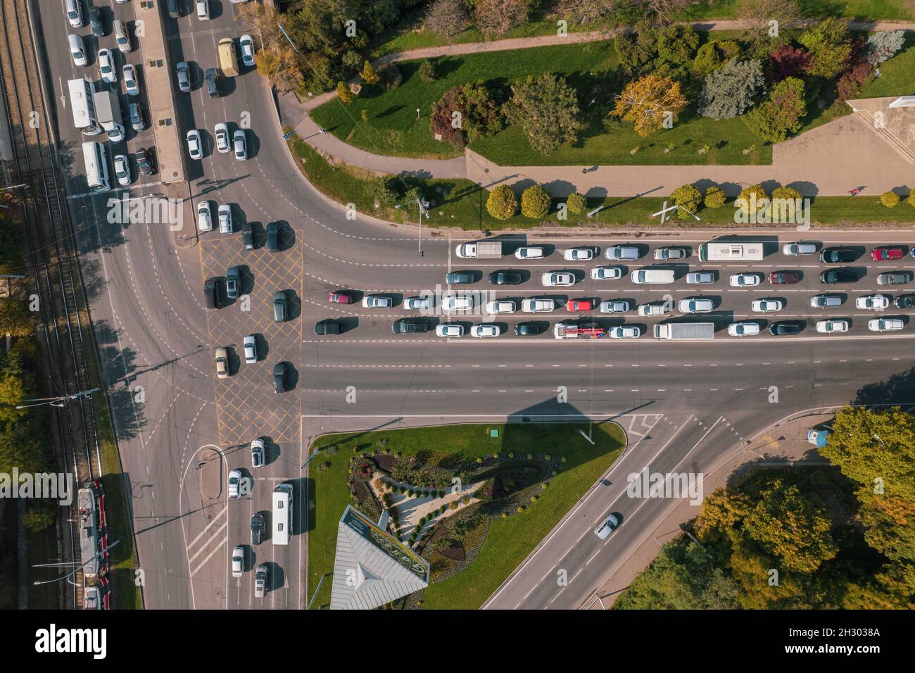 Aerial freeway intersections hi-res stock photography and images - Alamy