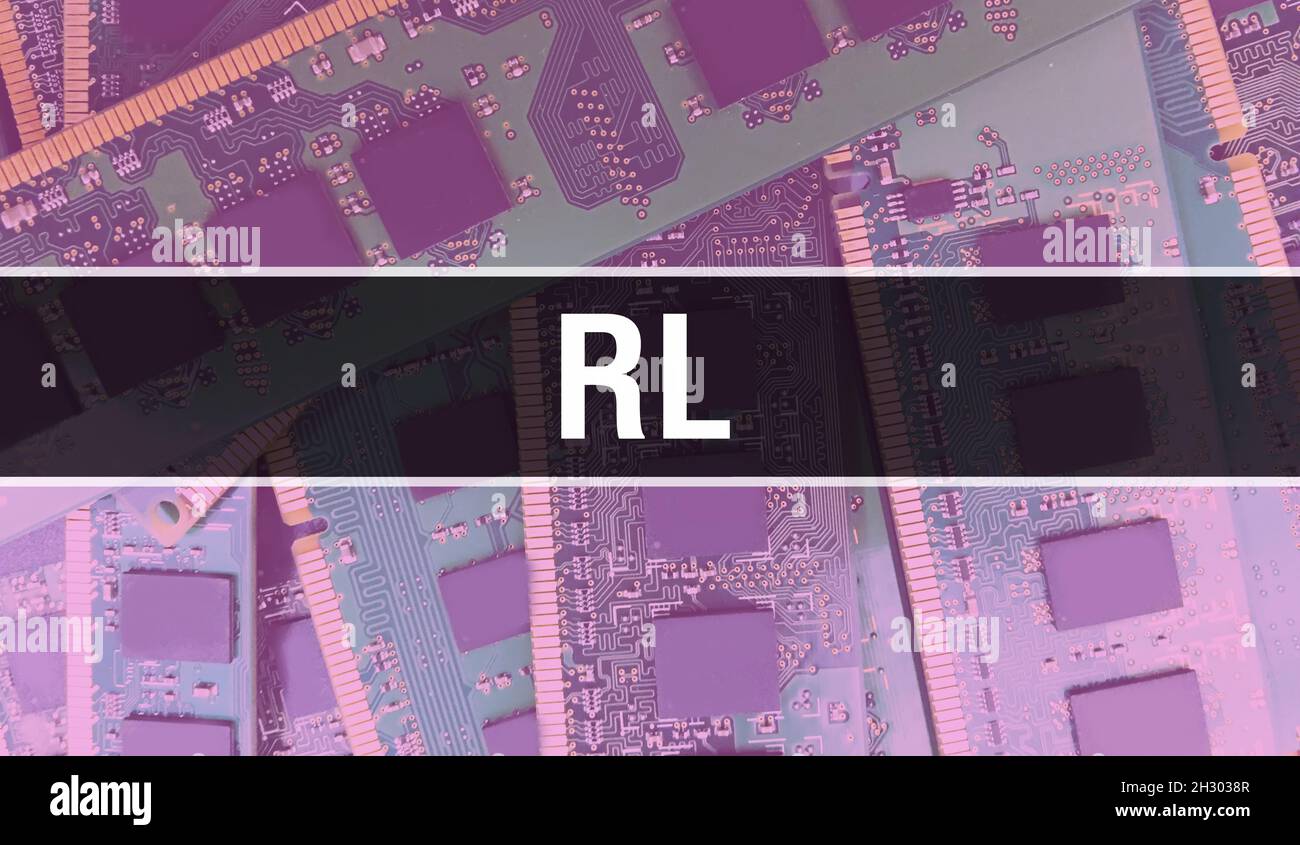 RL with Technology Motherboard Digital. RL and Computer Circuit Board ...
