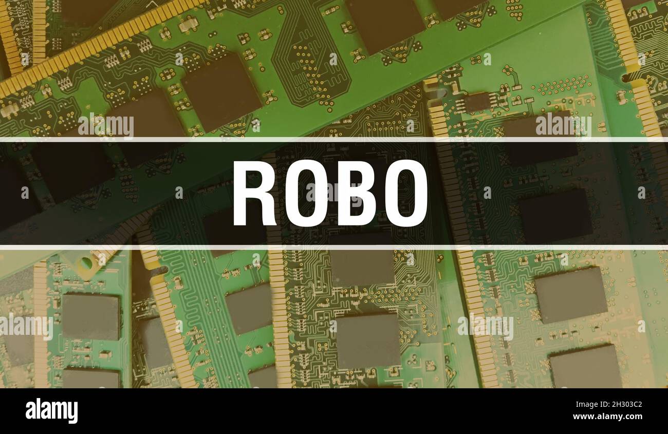 ROBO with Technology Motherboard Digital. ROBO and Computer Circuit ...