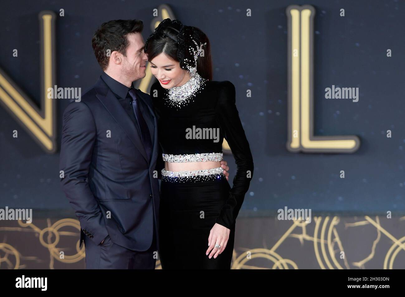 Rome, Italy - 24 Oct 2021, Richard Madden and Gemma Chan attend the red ...