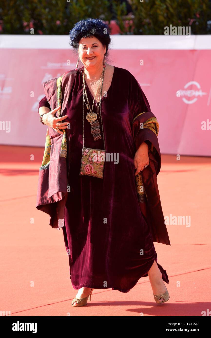 Rome, Italy. 24th Oct, 2021. Marisa Laurito attends the red carpet of ...