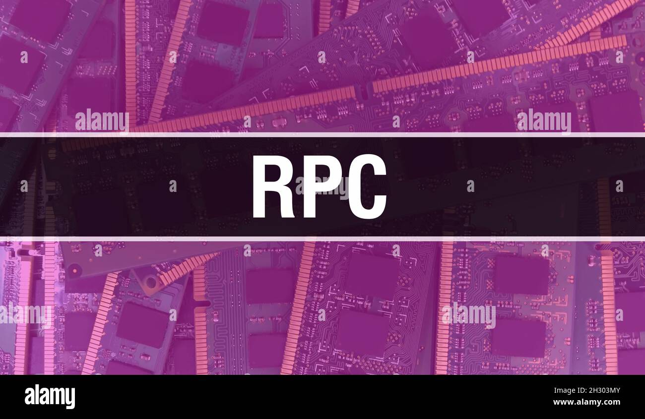RPC concept illustration using Computer Chip in Circuit Board. RPC ...