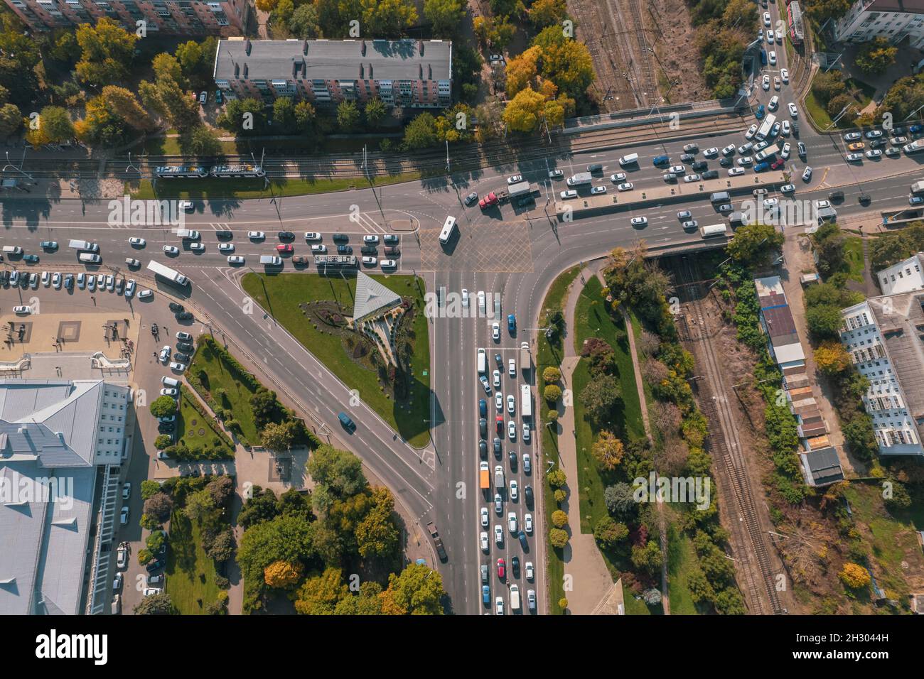Aerial freeway intersections hi-res stock photography and images - Alamy