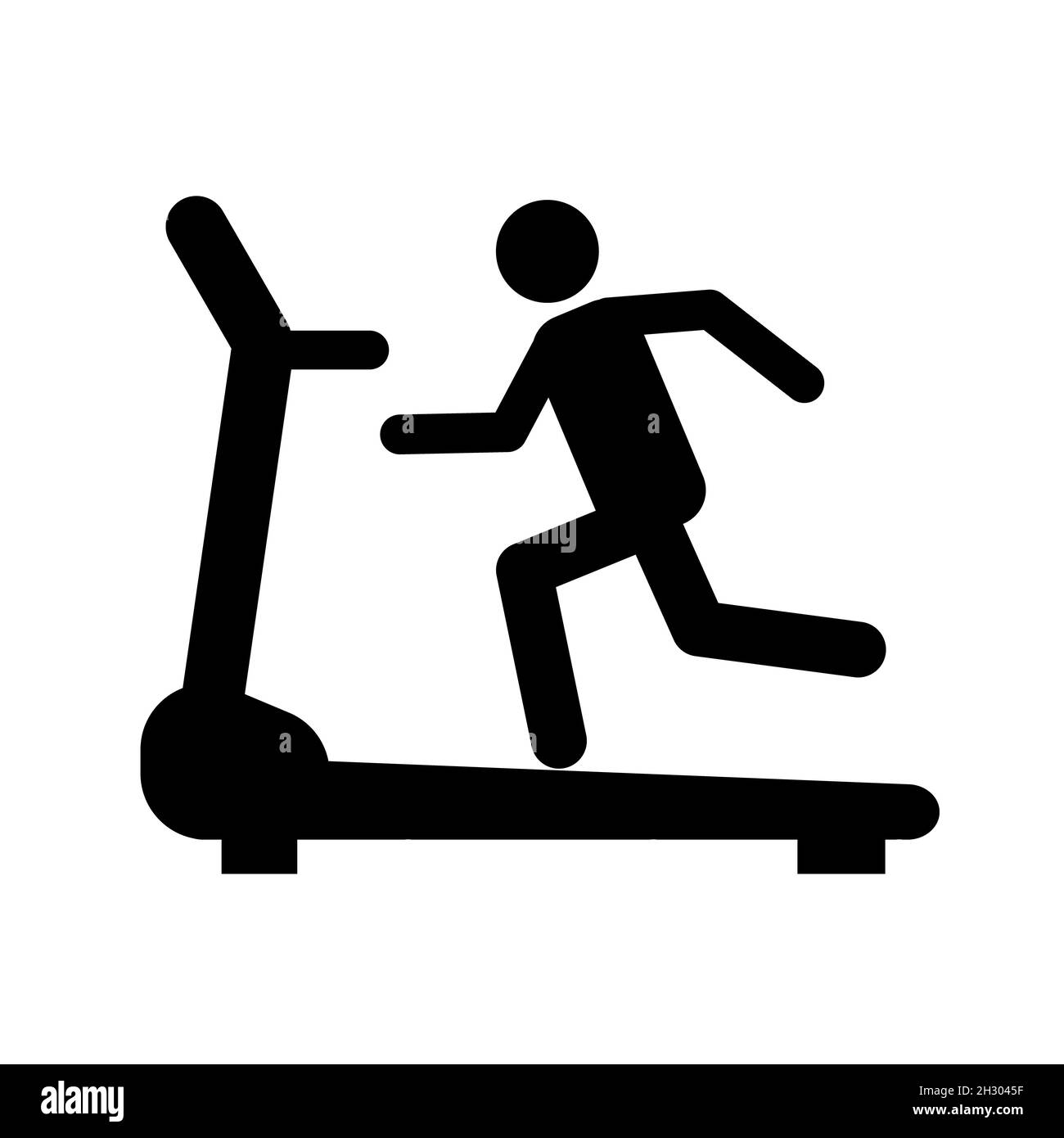cross trainer machine icon on white background. training sign. running ...