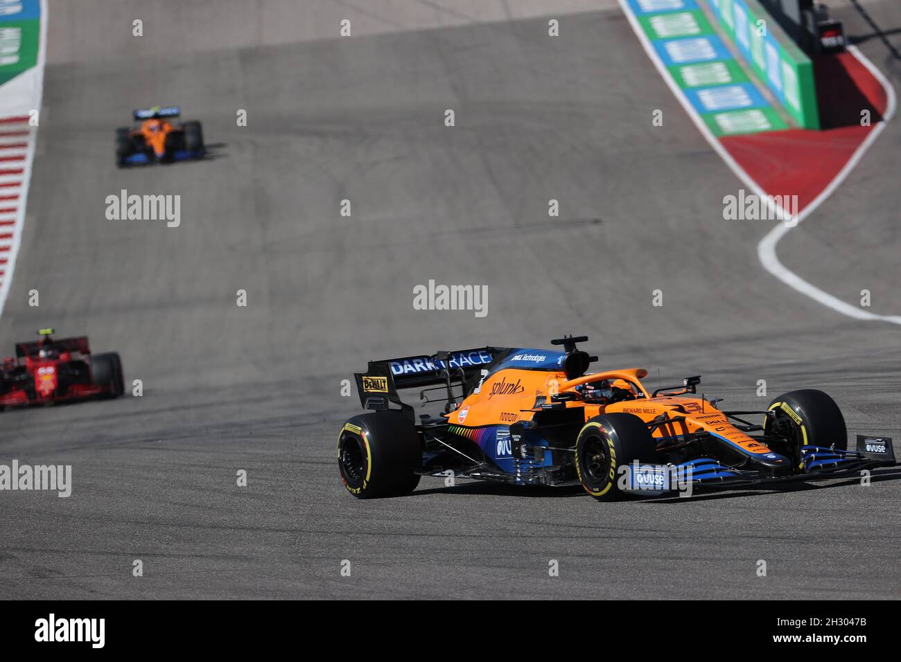 Austin, Texas, USA, 24/10/2021, Daniel Ricciardo (AUS) McLaren MCL35M ...