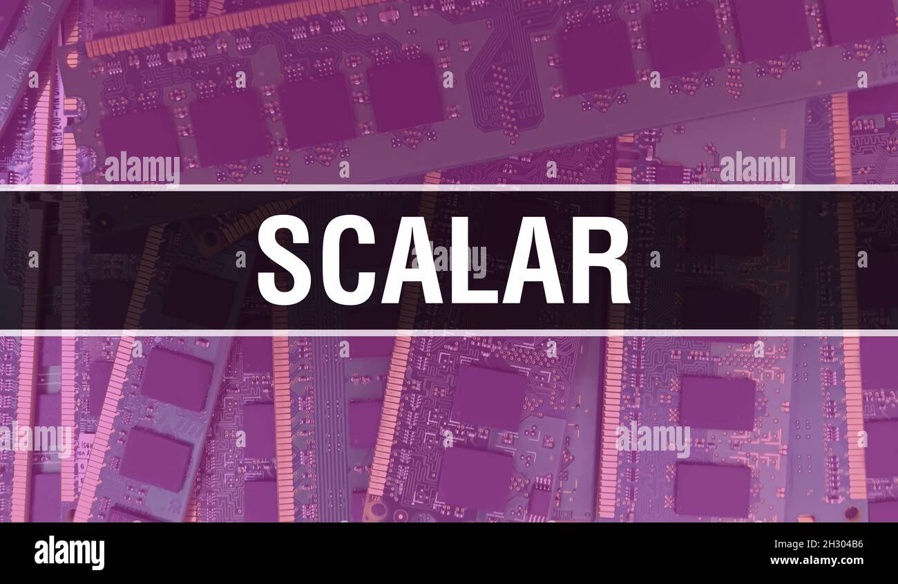 Scalar concept with Electronic Integrated Circuit on circuit board ...