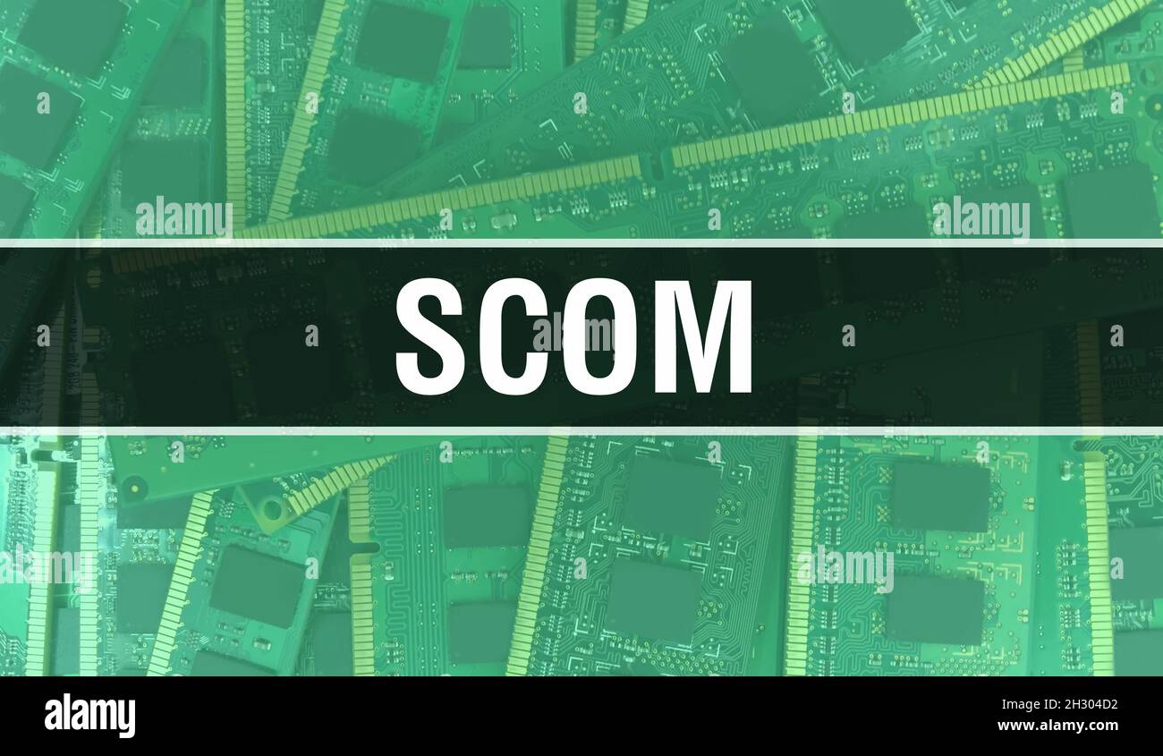 SCOM with Technology Motherboard Digital. SCOM and Computer Circuit ...