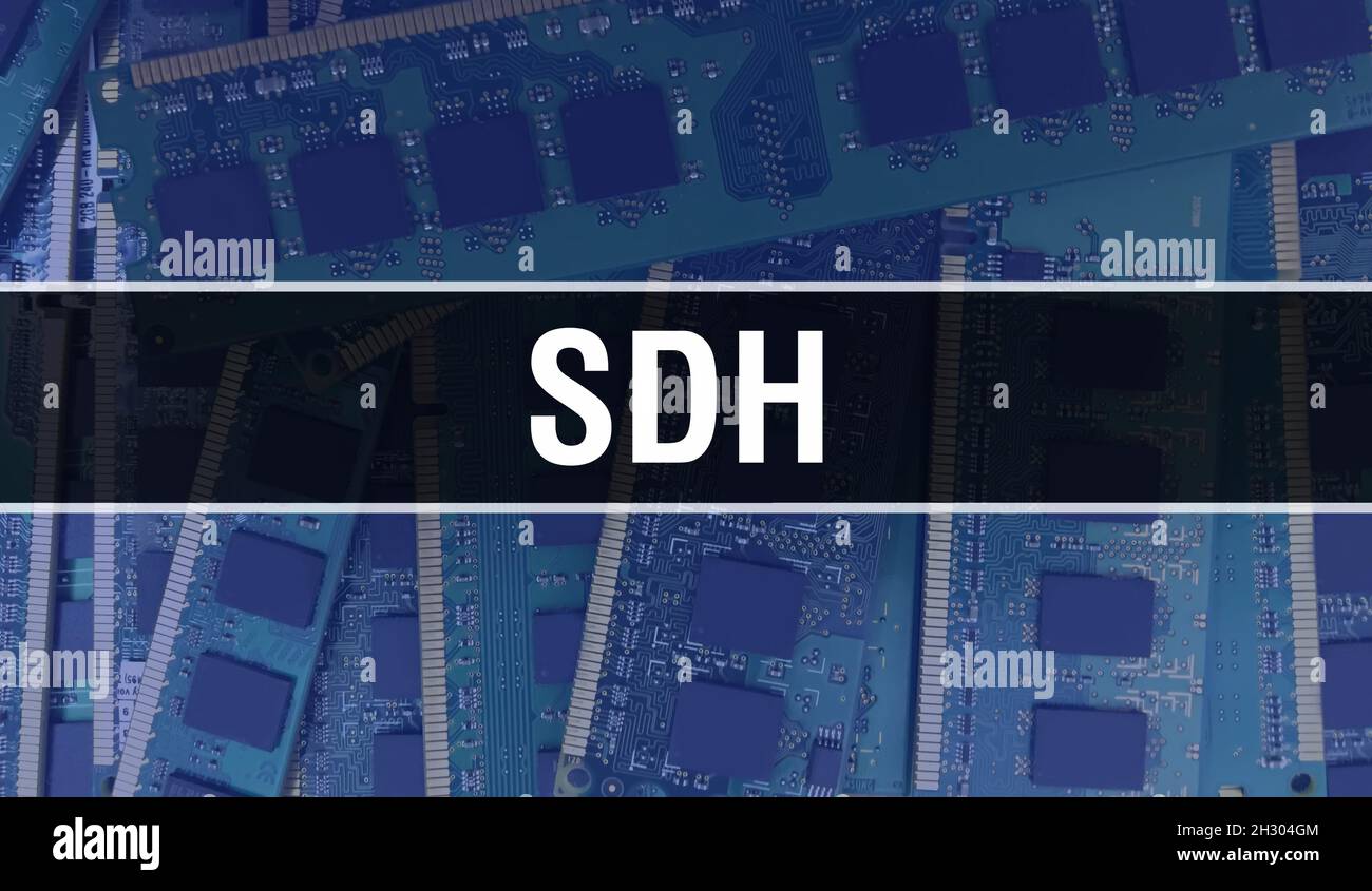 SDH concept with Electronic Integrated Circuit on circuit board. SDH ...