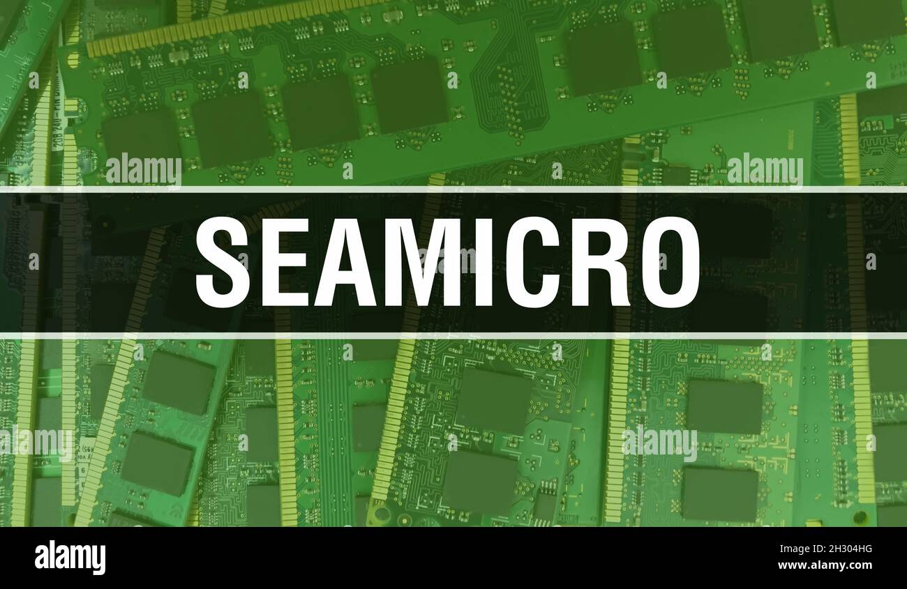 SeaMicro concept with Electronic Integrated Circuit on circuit board ...