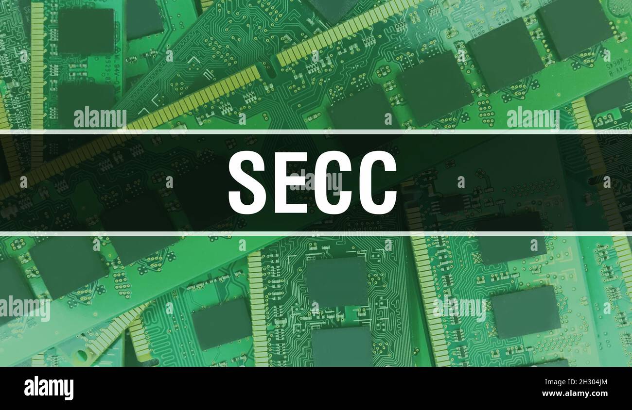 SECC concept illustration using Computer Chip in Circuit Board. SECC ...