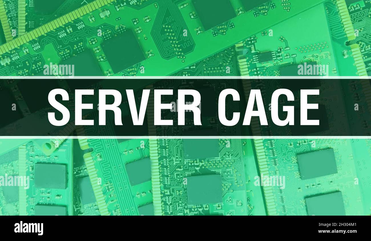 Server Cage text written on Circuit Board Electronic abstract ...