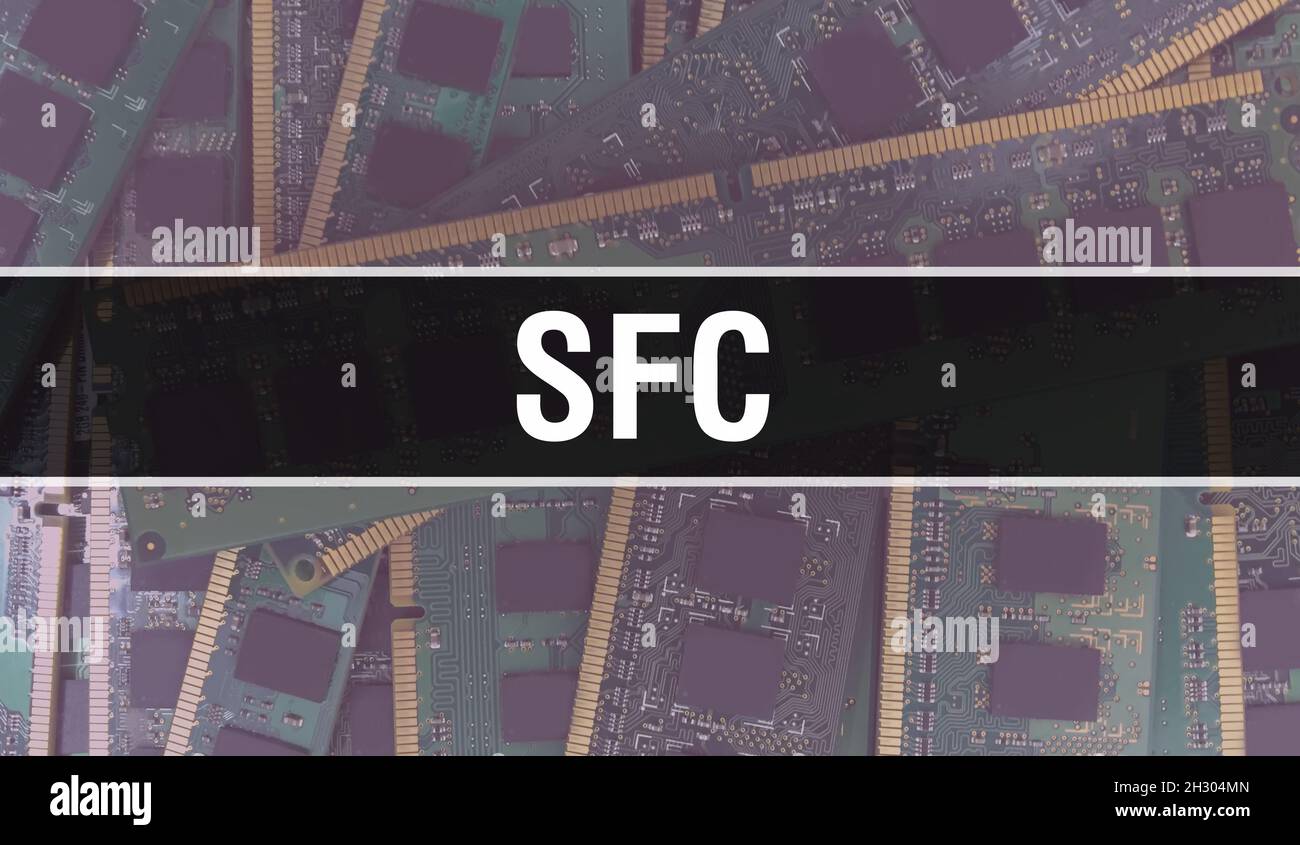 SFC with Technology Motherboard Digital. SFC and Computer Circuit Board ...