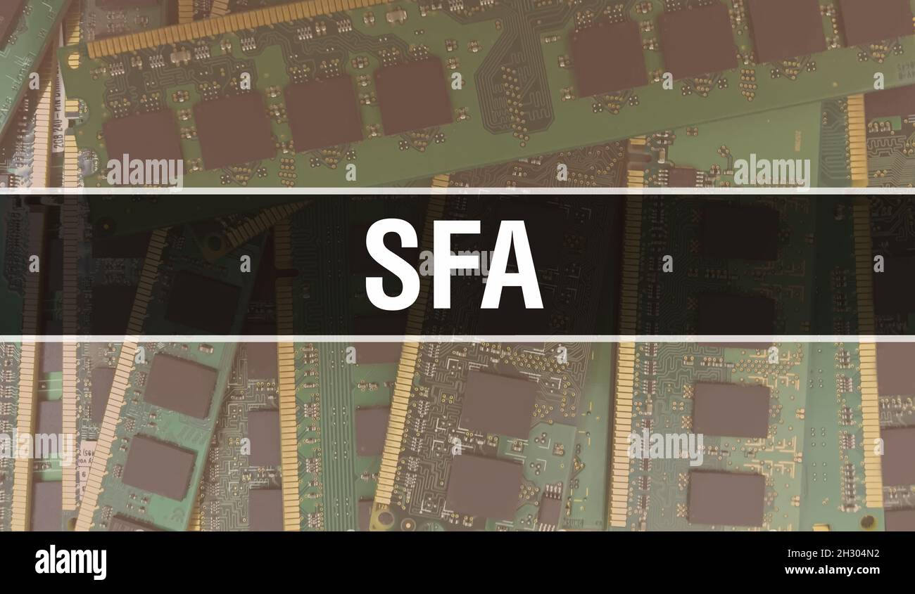 SFA concept with Electronic Integrated Circuit on circuit board. SFA ...