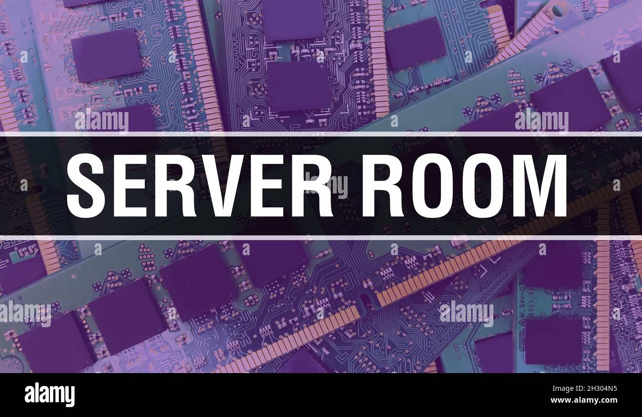 Server Room With Electronic Computer Hardware Technology Background Abstract Background With