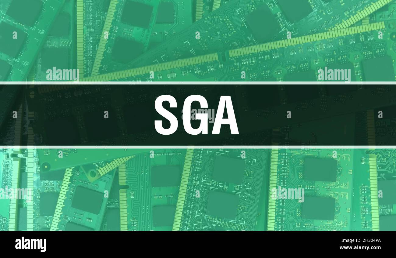 SGA with Technology Motherboard Digital. SGA and Computer Circuit Board ...