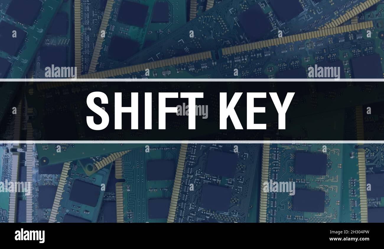 Shift Key with Technology Motherboard Digital. Shift Key and Computer ...