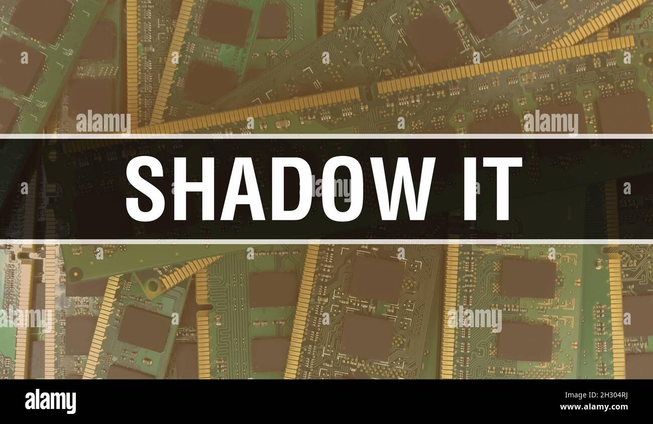 Shadow IT with Technology Motherboard Digital. Shadow IT and Computer ...