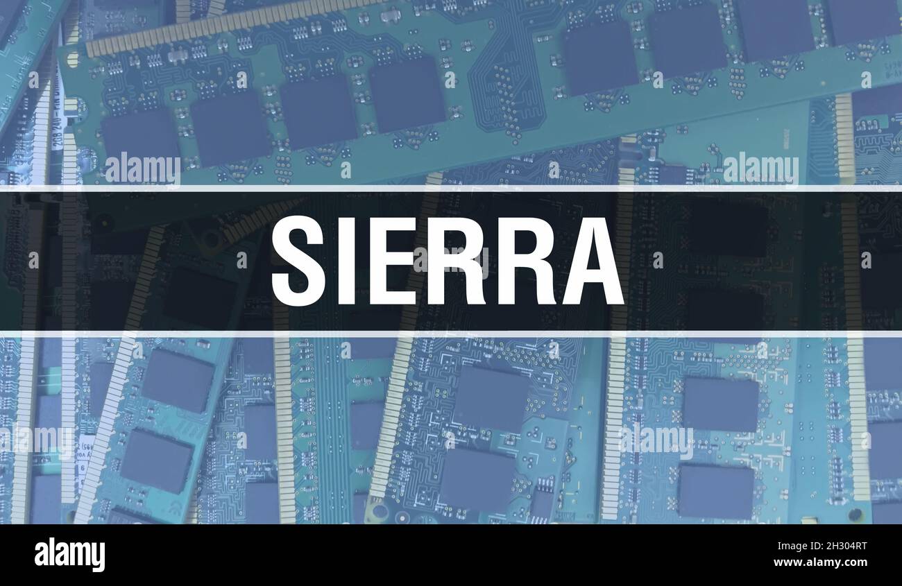Sierra concept with Electronic Integrated Circuit on circuit board ...