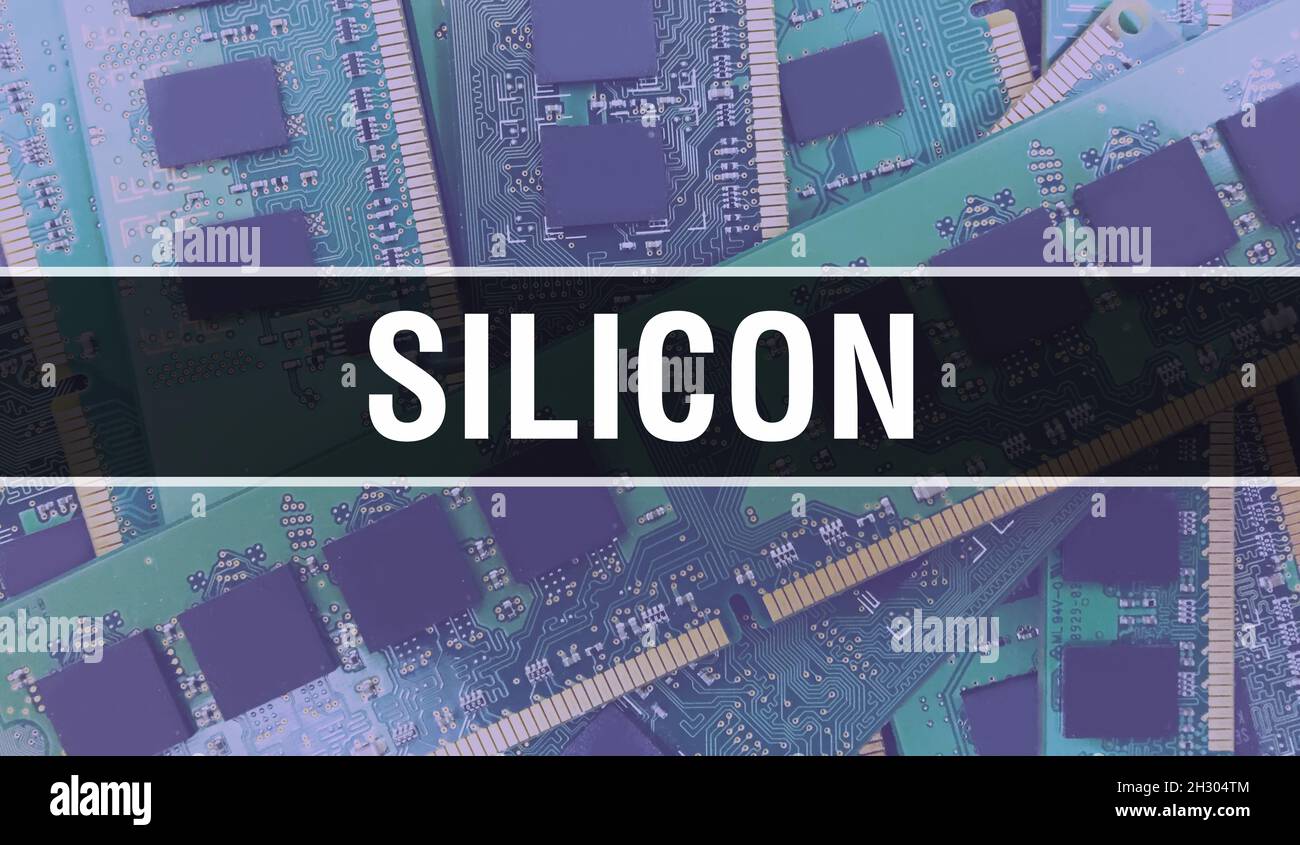 Silicon with Electronic Computer Hardware technology background ...