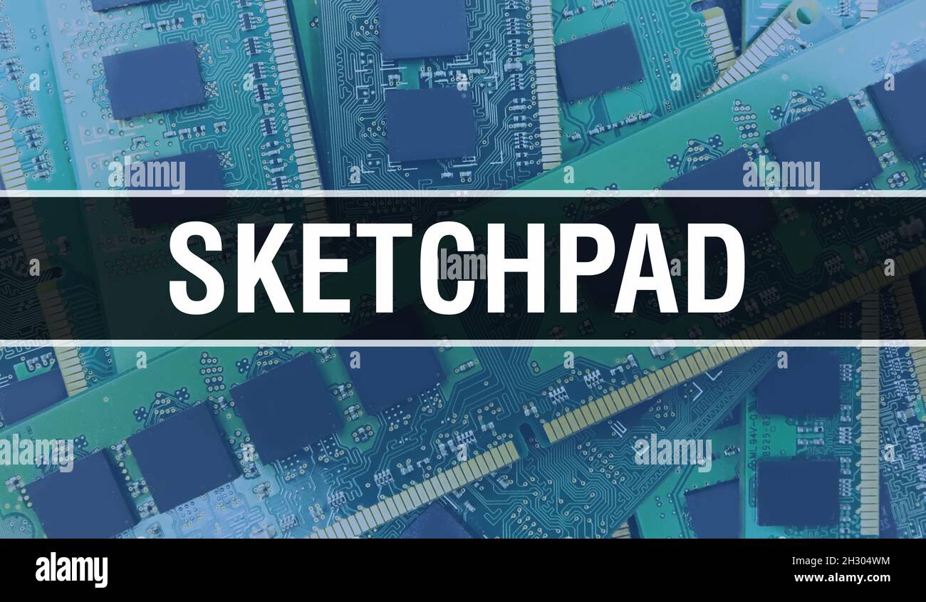 Sketchpad with Electronic Computer Hardware technology background ...