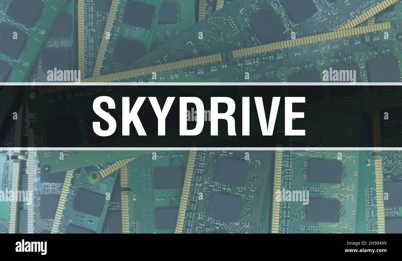 SkyDrive with Technology Motherboard Digital. SkyDrive and Computer ...