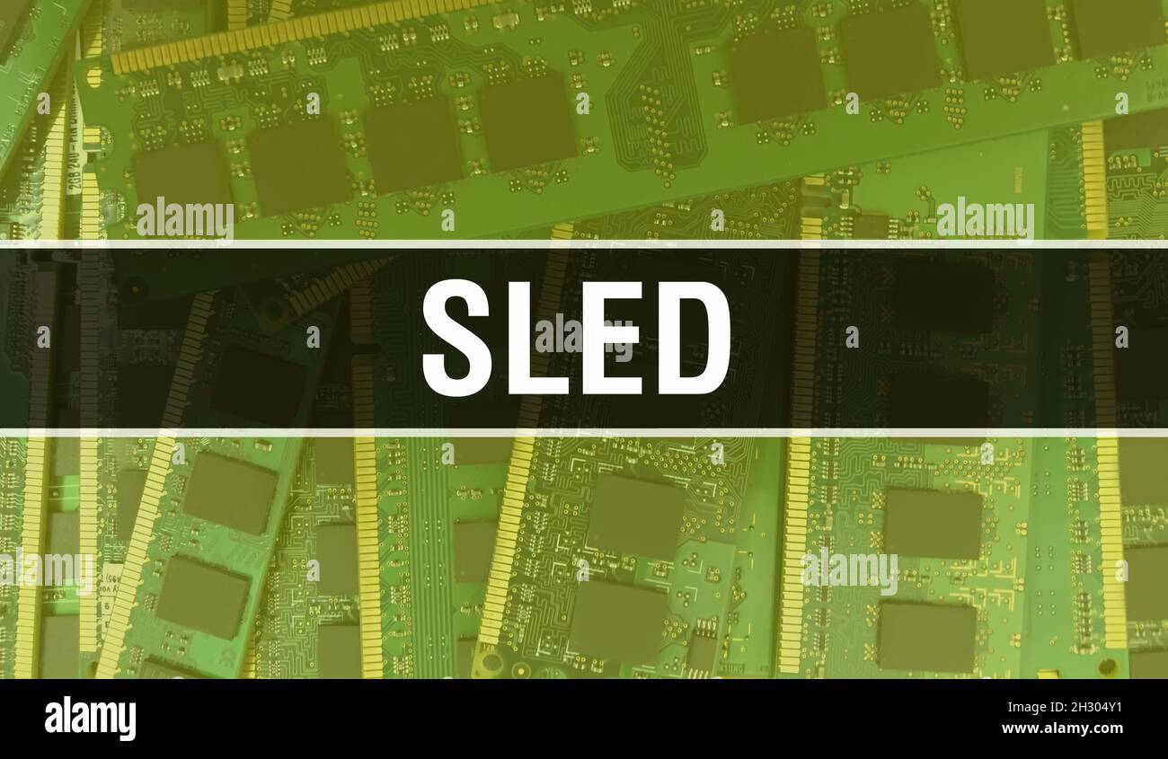 SLED concept with Electronic Integrated Circuit on circuit board. SLED ...
